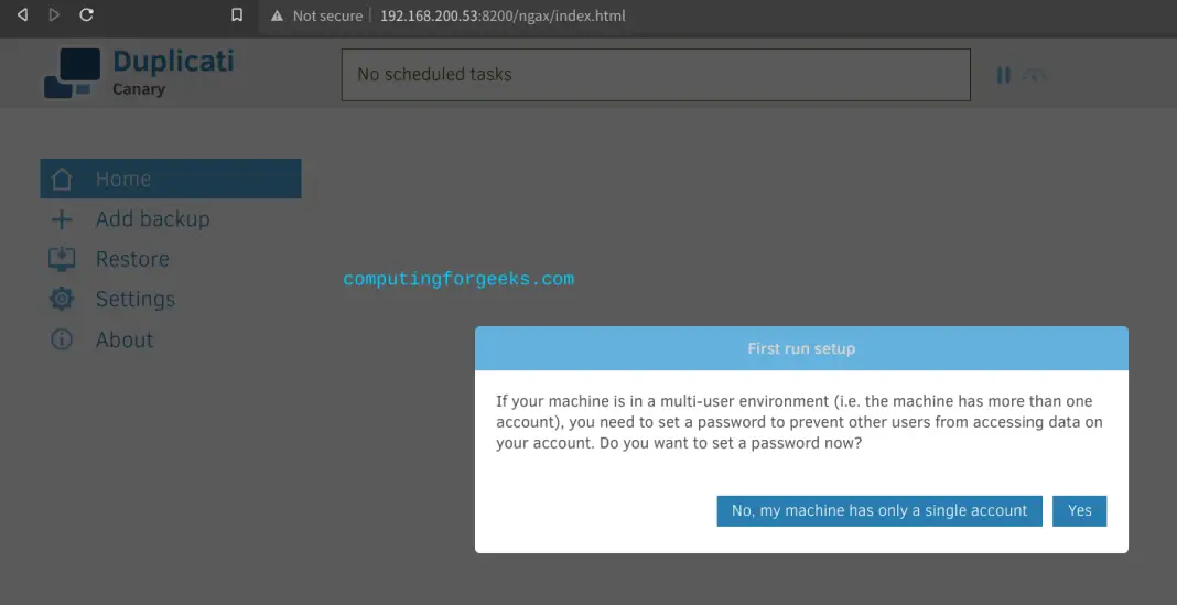 Backup Linux, Mac, and Windows Systems using Duplicati | ComputingForGeeks