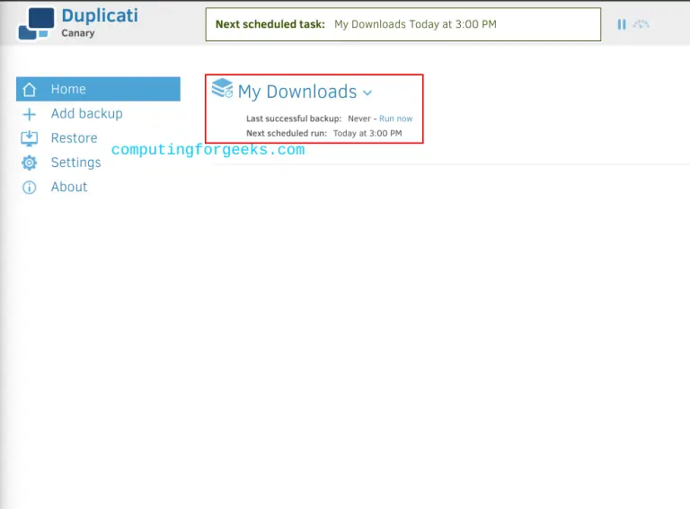 Backup Linux Mac And Windows Systems Using Duplicati Computingforgeeks