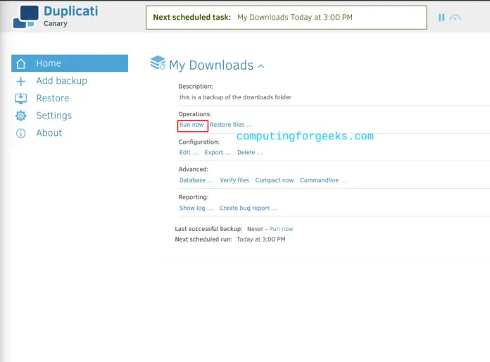Backup Linux Mac And Windows Systems Using Duplicati Computingforgeeks
