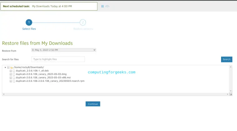 Backup Linux, Mac, and Windows Systems using Duplicati | ComputingForGeeks