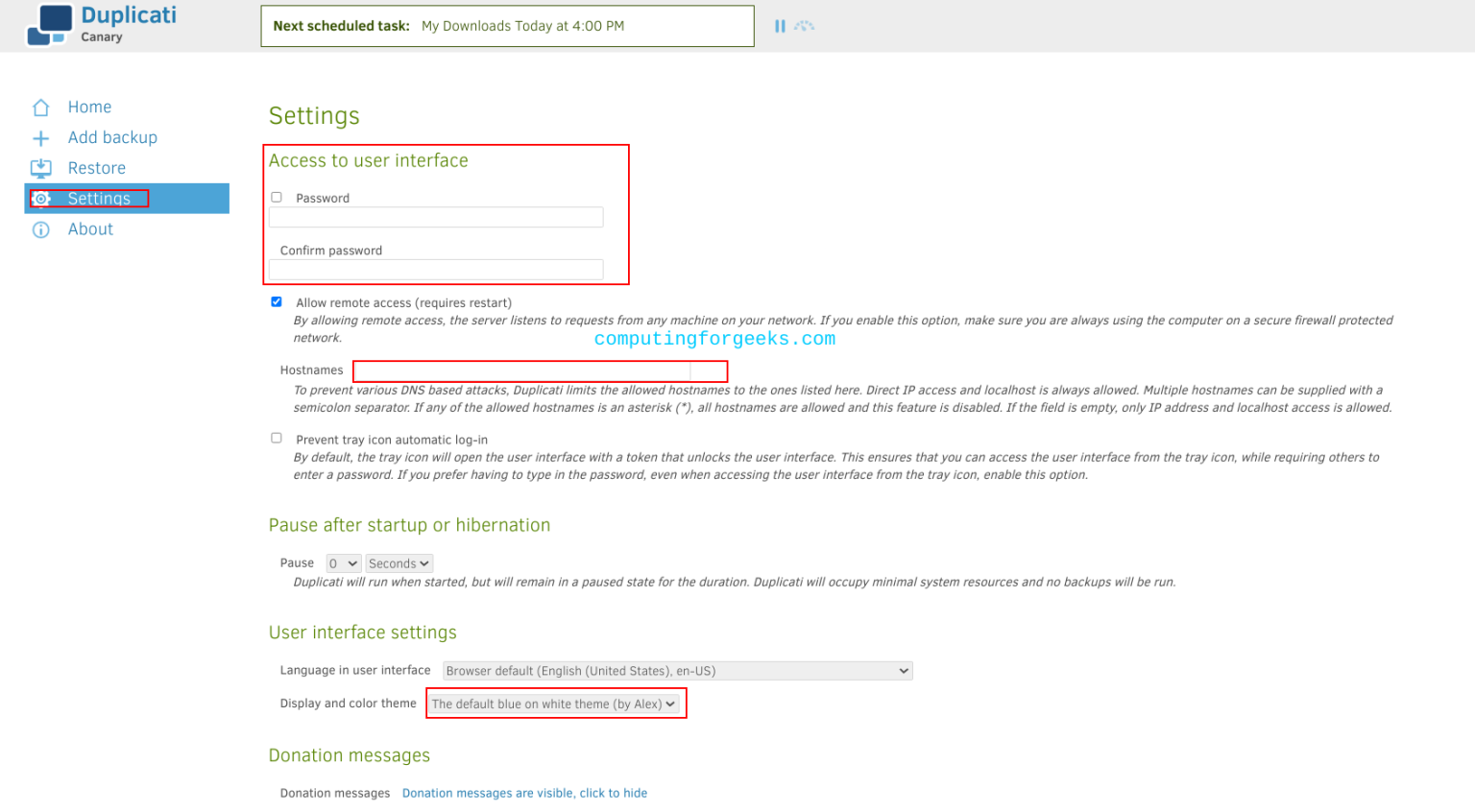 Backup Linux, Mac, and Windows Systems using Duplicati | ComputingForGeeks
