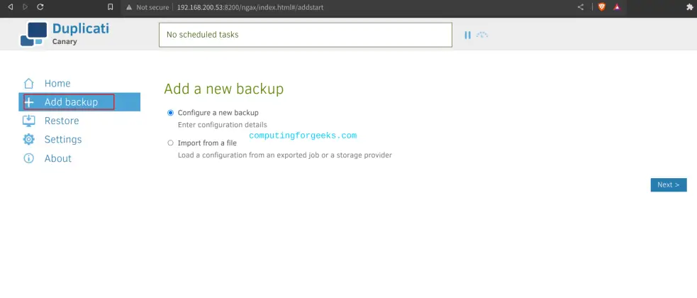 Backup Linux Mac And Windows Systems Using Duplicati Computingforgeeks