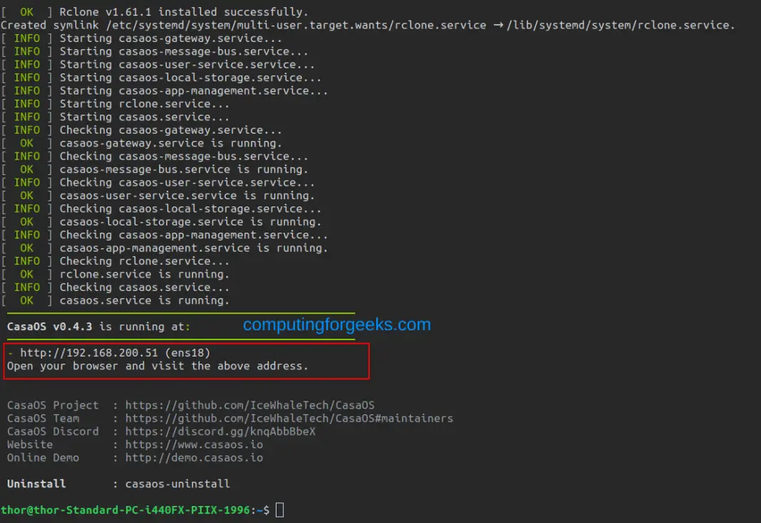 How To Build Home Private Cloud using CasaOS | ComputingForGeeks