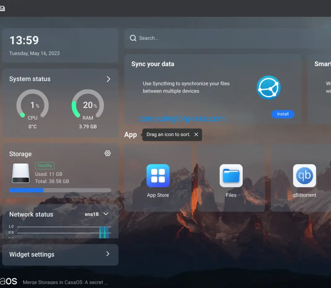 How To Build Home Private Cloud using CasaOS | ComputingForGeeks