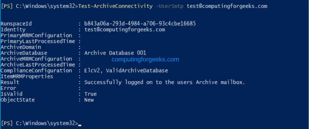 Configure Mailbox Quotas and Archives on Exchange Server 2019 | ComputingForGeeks
