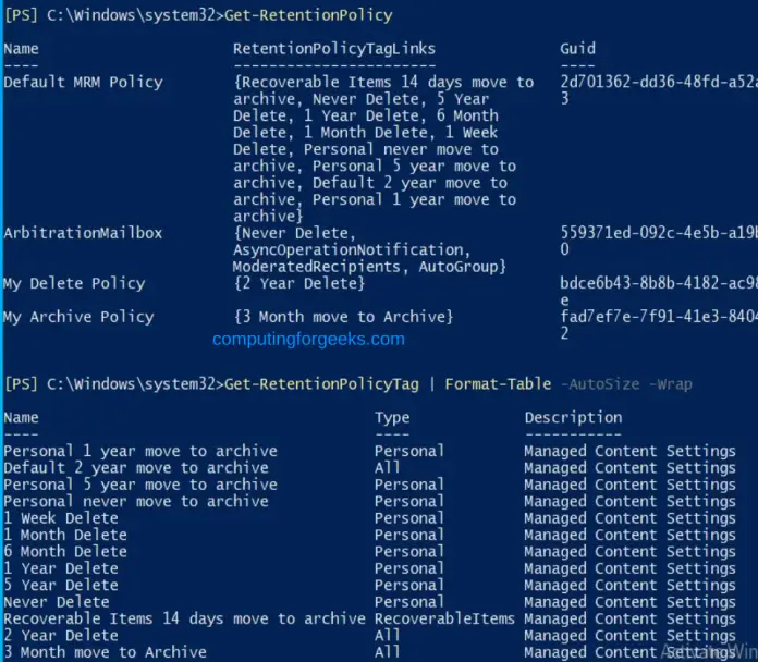 Configure Mailbox Quotas and Archives on Exchange Server 2019 | ComputingForGeeks