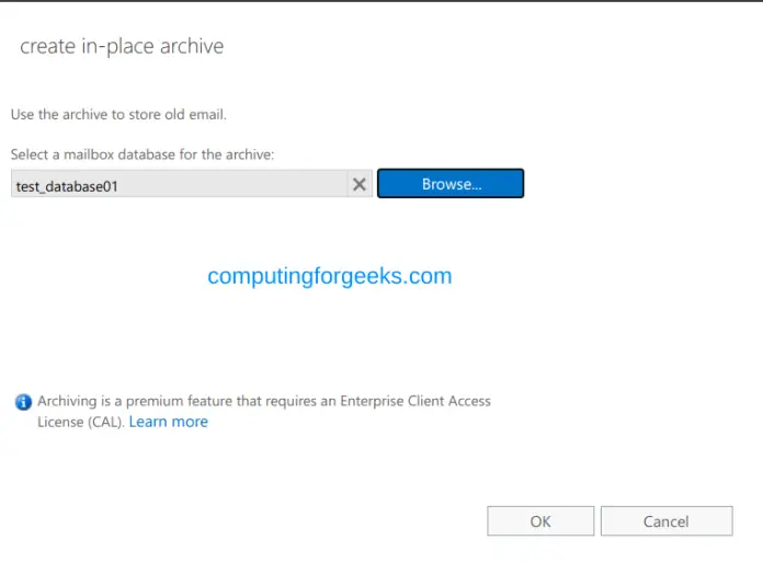 Configure Mailbox Quotas and Archives on Exchange Server 2019 | ComputingForGeeks