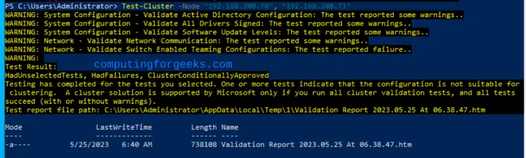 Configure Windows Server 2022 Failover Clustering Wsfc Computingforgeeks 6240