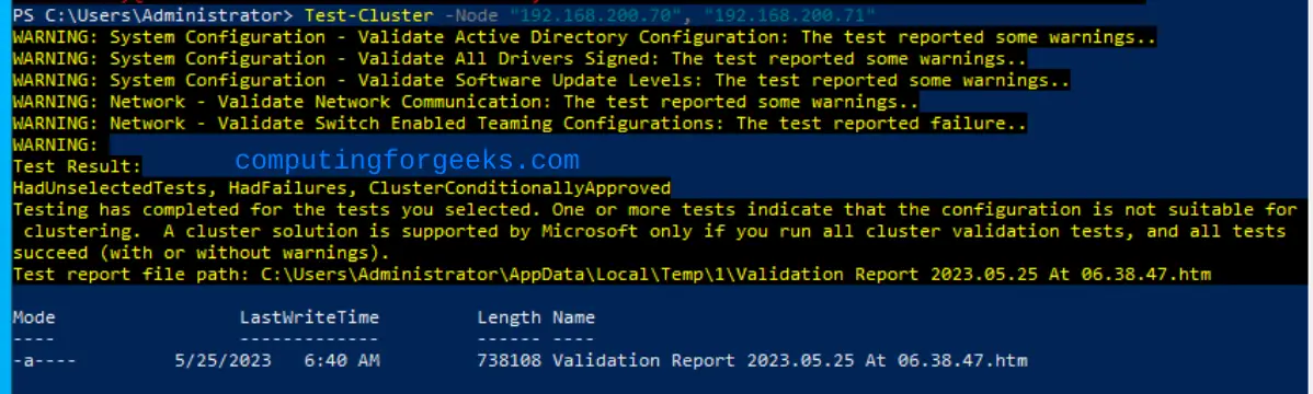 Configure Windows Server 2022 Failover Clustering (WSFC ...