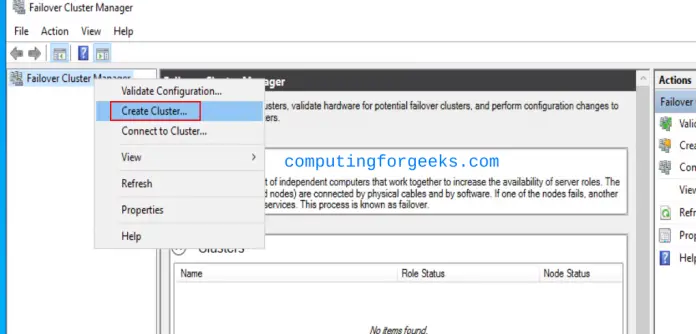 Configure Windows Server 2022 Failover Clustering (WSFC) | ComputingForGeeks