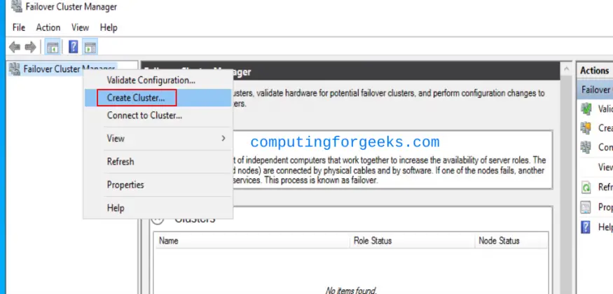Configure Windows Server 2022 Failover Clustering Wsfc Computingforgeeks