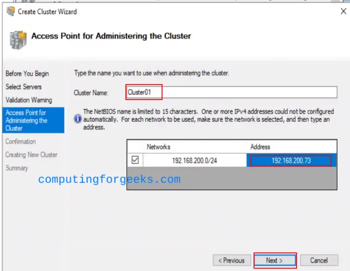 Configure Windows Server 2022 Failover Clustering (WSFC) | ComputingForGeeks