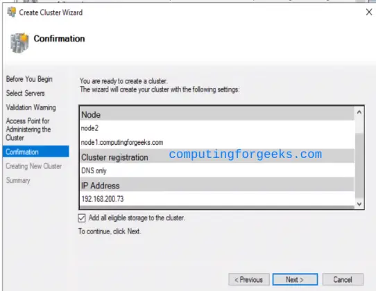 Configure Windows Server 2022 Failover Clustering (WSFC) | ComputingForGeeks