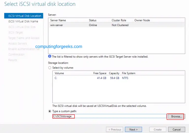 Configure iSCSI Target & Initiator on Windows Server 2022 | ComputingForGeeks
