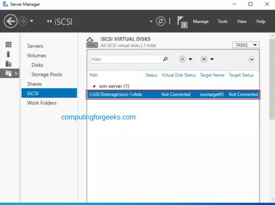 Configure iSCSI Target & Initiator on Windows Server 2022 | ComputingForGeeks