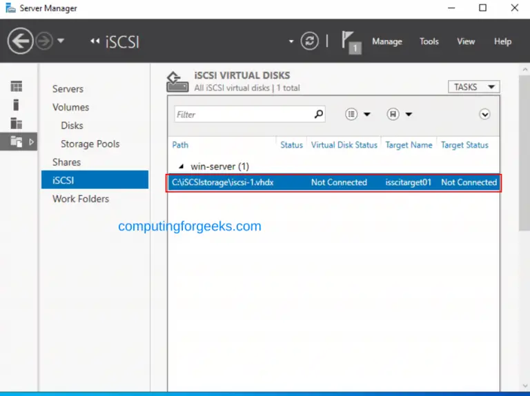 Configure iSCSI Target & Initiator on Windows Server 2022 | ComputingForGeeks