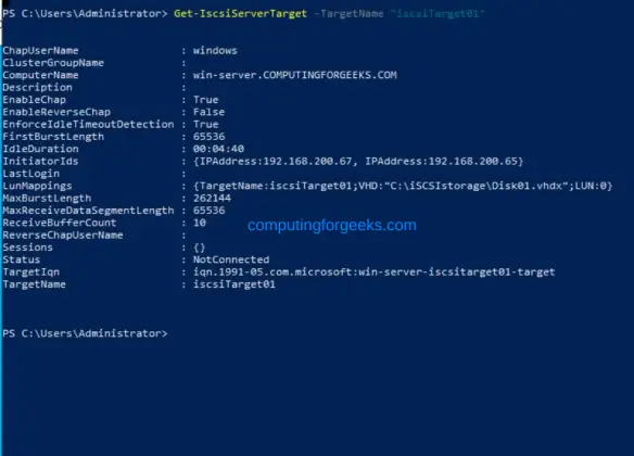 Configure iSCSI Target & Initiator on Windows Server 2022 | ComputingForGeeks