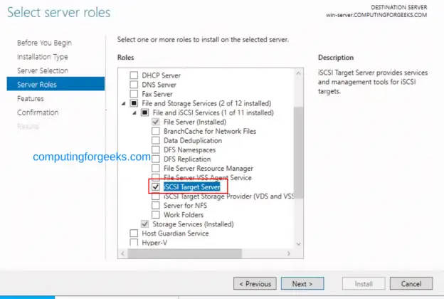 Configure iSCSI Target & Initiator on Windows Server 2022 | ComputingForGeeks