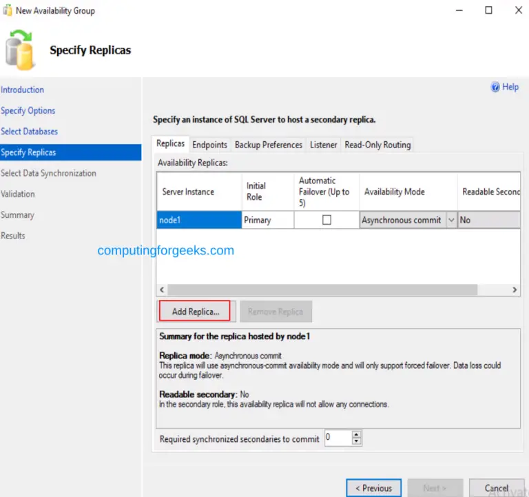 Configuring AlwaysOn Availability Groups in SQL Server 2022 | ComputingForGeeks