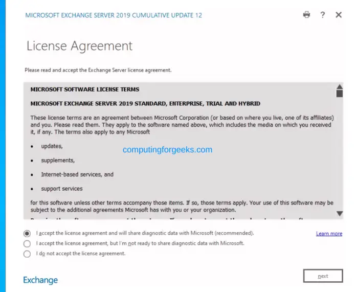 Installing Exchange Server 2019 on Windows Server 2022 | ComputingForGeeks