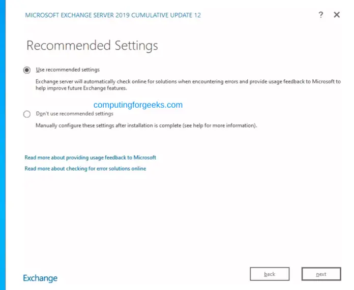 Installing Exchange Server 2019 on Windows Server 2022 | ComputingForGeeks