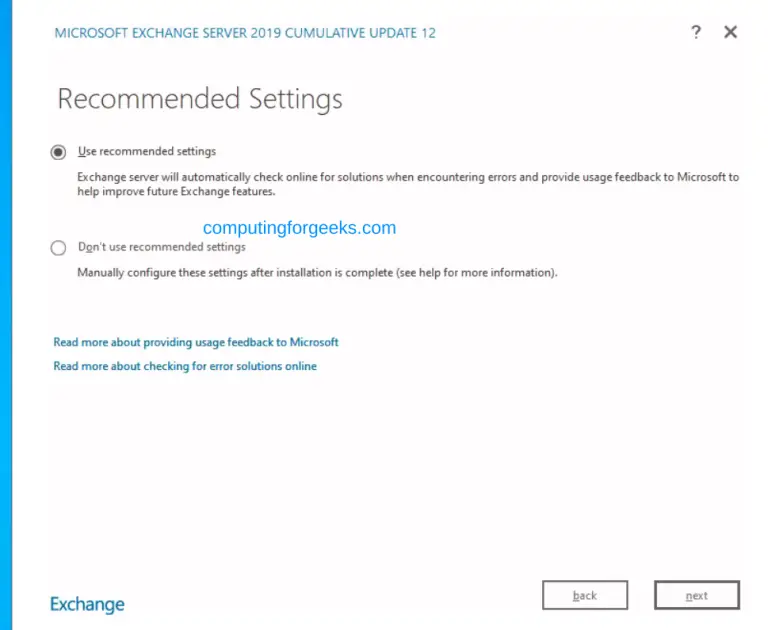 Installing Exchange Server 2019 on Windows Server 2022 | ComputingForGeeks