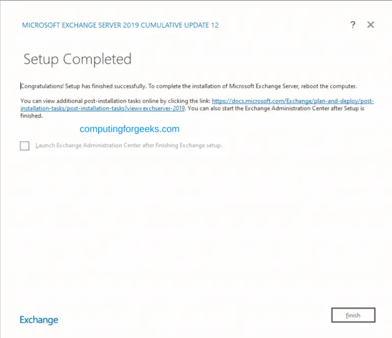 Installing Exchange Server 2019 on Windows Server 2022 | ComputingForGeeks