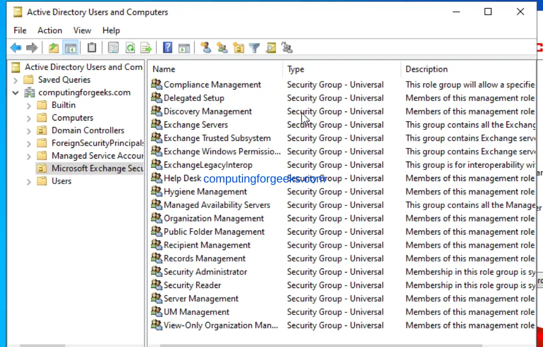 Installing Exchange Server 2019 on Windows Server 2022 | ComputingForGeeks