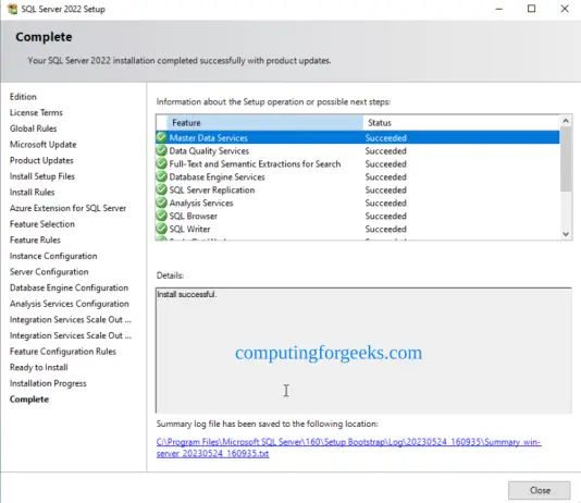 Installing SQL Server 2022 on Windows Server 2022 | ComputingForGeeks