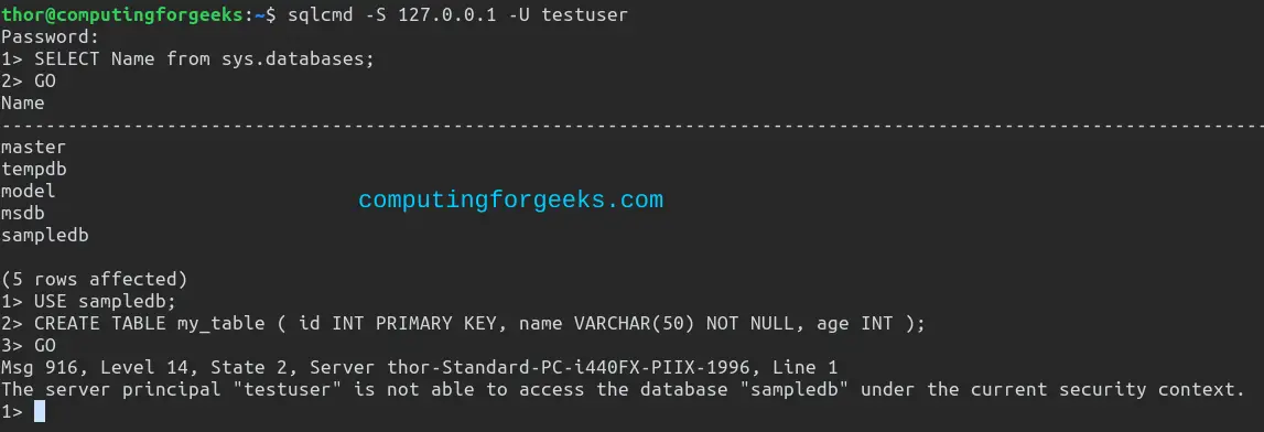 Manage Databases Users And Permissions In Mssql Server 2022 Computingforgeeks