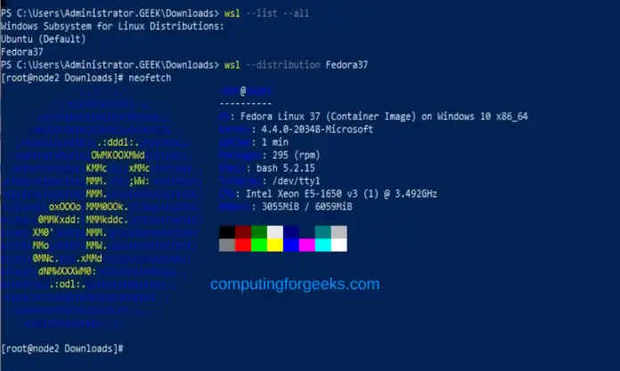 Run RHEL / Fedora on Windows Subsystem for Linux (WSL) | ComputingForGeeks