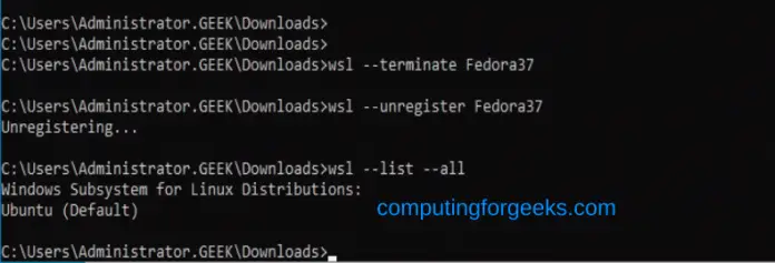 Run RHEL / Fedora on Windows Subsystem for Linux (WSL) | ComputingForGeeks