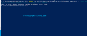 Using Docker and Docker Compose on Windows Server 2022 | ComputingForGeeks