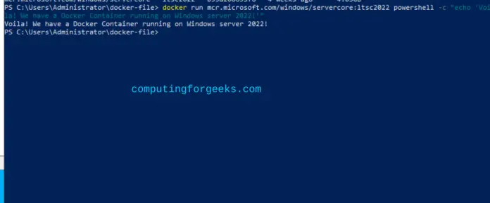 Using Docker and Docker Compose on Windows Server 2022 | ComputingForGeeks