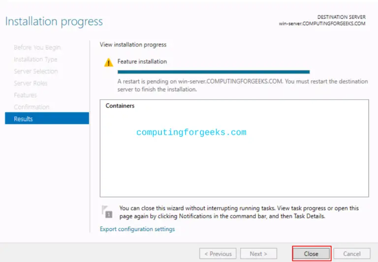 Using Docker and Docker Compose on Windows Server 2022 | ComputingForGeeks