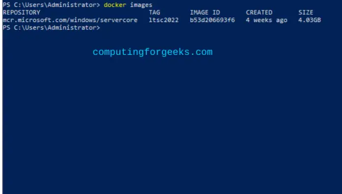 Using Docker and Docker Compose on Windows Server 2022 | ComputingForGeeks