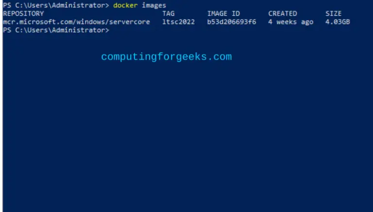 Using Docker and Docker Compose on Windows Server 2022 | ComputingForGeeks