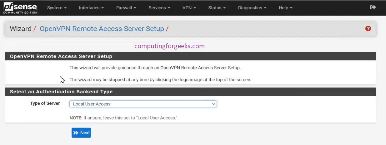 How To Configure OpenVPN Server on pfSense / OPNsense | ComputingForGeeks