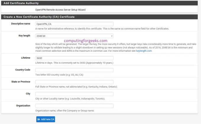 How To Configure OpenVPN Server on pfSense / OPNsense | ComputingForGeeks