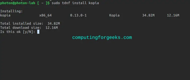 Manage Photon OS from Command Line Interface (CLI) | ComputingForGeeks