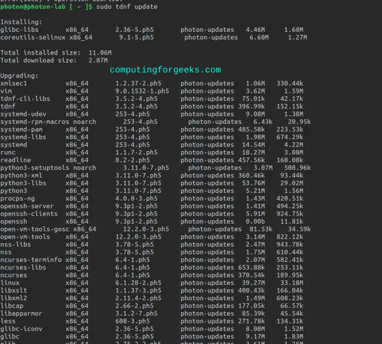 Manage Photon Os From Command Line Interface Cli Computingforgeeks