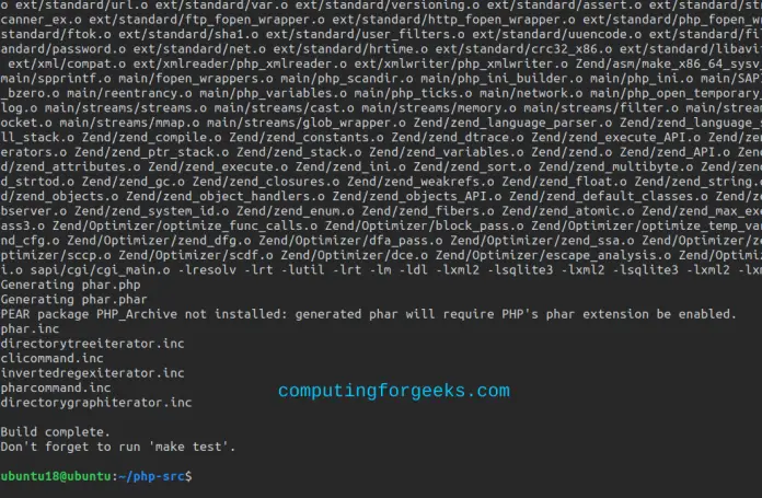 Build and Install PHP 8,7 on Ubuntu 18.04 (Bionic Beaver) | ComputingForGeeks