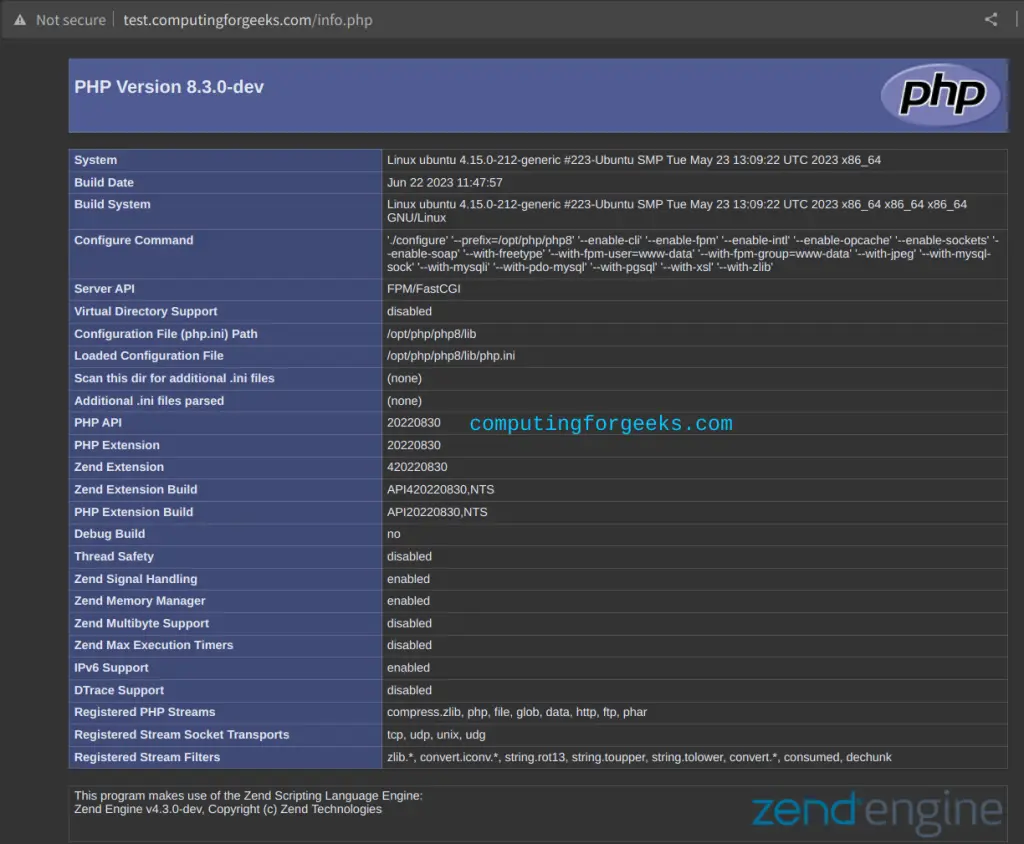 Build And Install Php 8 7 On Ubuntu 18 04 Bionic Beaver Computingforgeeks