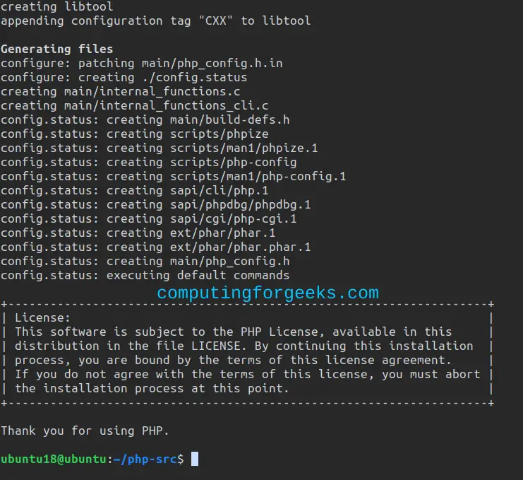 Build And Install Php 8 7 On Ubuntu 18 04 Bionic Beaver Computingforgeeks