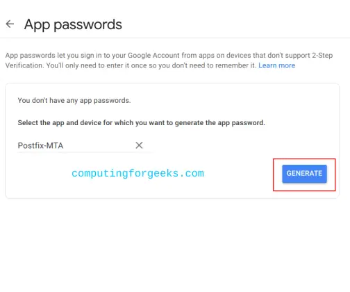 Configure Postfix on Linux To Use Gmail SMTP Relay | ComputingForGeeks