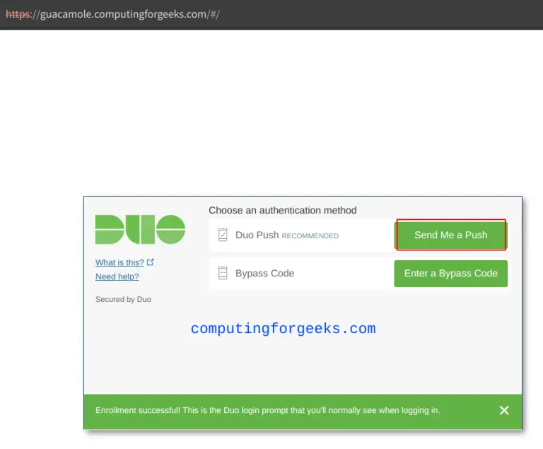 Guacamole Integration with Active Directory, OTP, and Duo 2FA | ComputingForGeeks