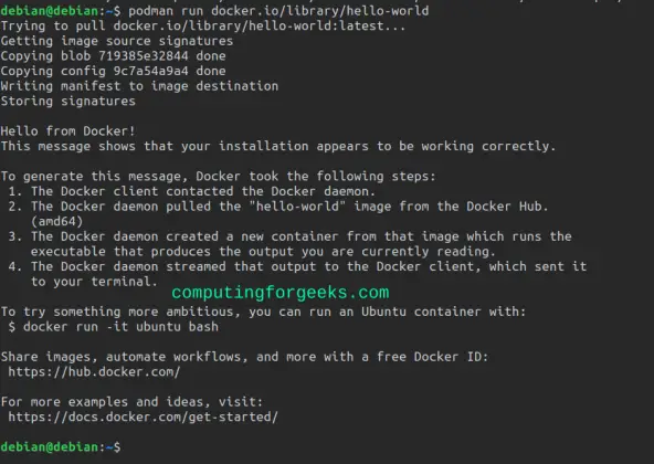 How To Install Podman On Debian 12 Bookworm Computingforgeeks
