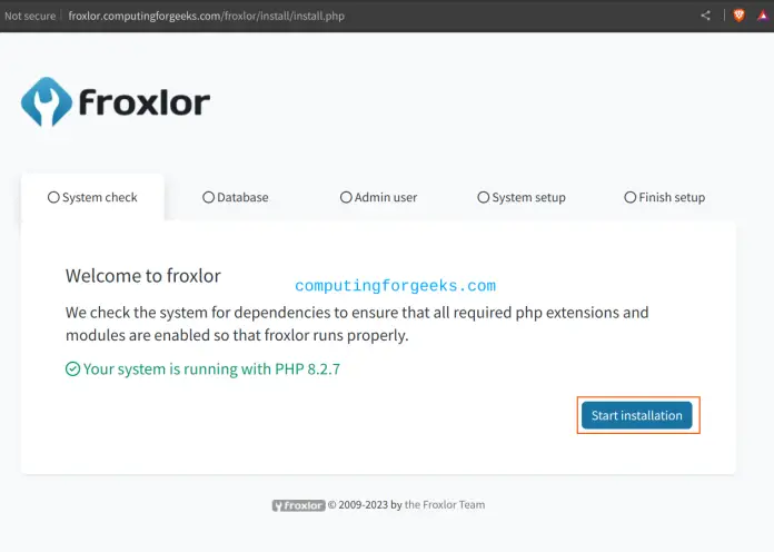 Install Froxlor server management on Debian 12 (Bookworm) | ComputingForGeeks