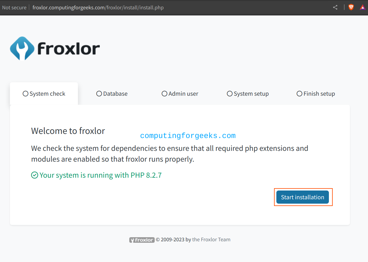 Install Froxlor server management on Debian 12 (Bookworm) | ComputingForGeeks