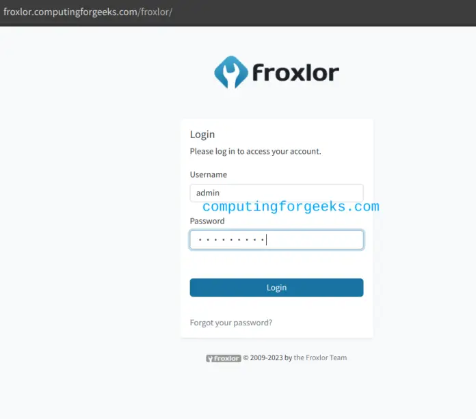 Install Froxlor server management on Debian 12 (Bookworm) | ComputingForGeeks